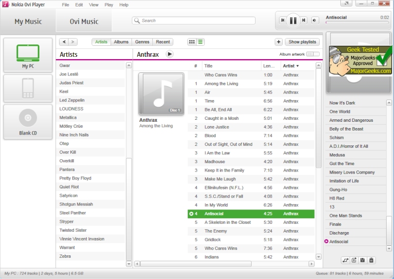 Download Nokia Ovi Player - MajorGeeks