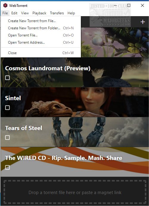 Download WebTorrent Desktop - MajorGeeks