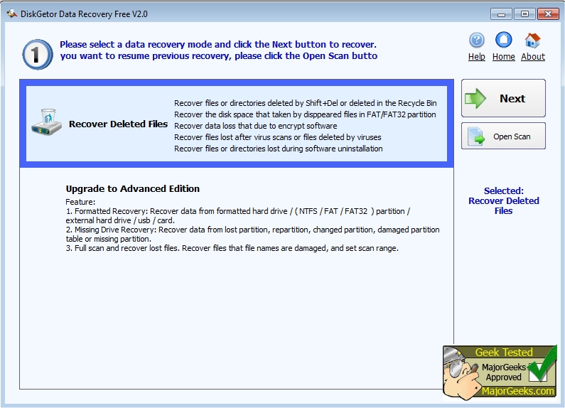 Download DiskGetor Data Recovery Free - MajorGeeks