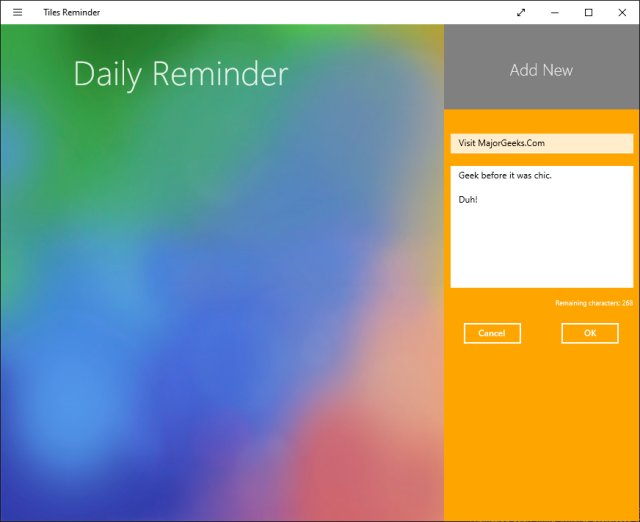 Download Tiles Reminder - MajorGeeks