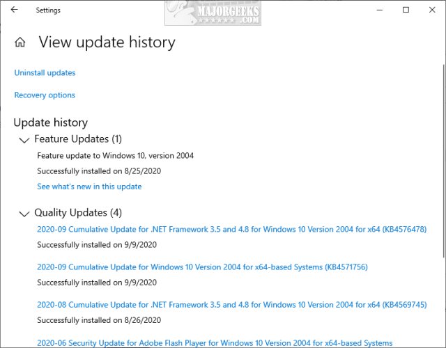 Download Clear Windows Update History in Windows 10 & 11 - MajorGeeks Download Clear Windows Update History in Windows 10 & 11 - MajorGeeks