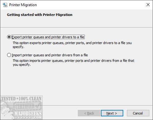 Download Printer Migration - MajorGeeks