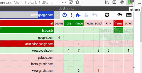 Download uMatrix for Chrome, Firefox, and Opera - MajorGeeks