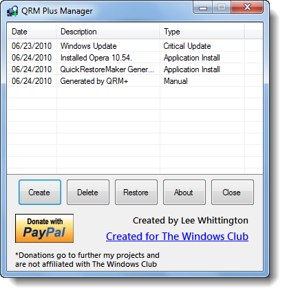 Download Quick Restore Maker - MajorGeeks