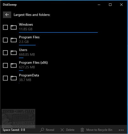 Download DiskSweep - MajorGeeks