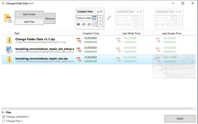 Download Change Folder Date - MajorGeeks