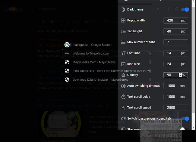 Download Popup Tab Switcher for Chrome - MajorGeeks