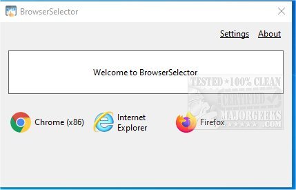 Download BrowserSelector - MajorGeeks