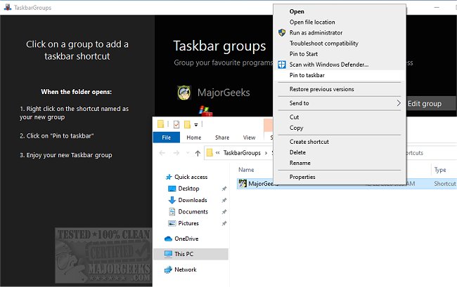 Download Taskbar Groups - MajorGeeks