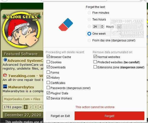 Download Forget Button - Clean your Browser for Chrome, Firefox, Edge ...