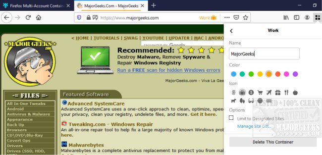 Download Firefox Multi-Account Containers - MajorGeeks