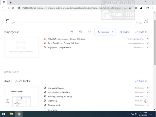 Download Tablerone for Chrome - MajorGeeks