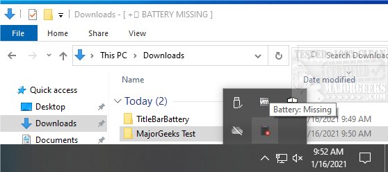 Download Title Bar Battery - MajorGeeks
