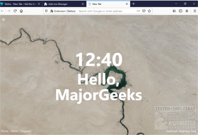 Download Tabliss for Chrome and Firefox - MajorGeeks