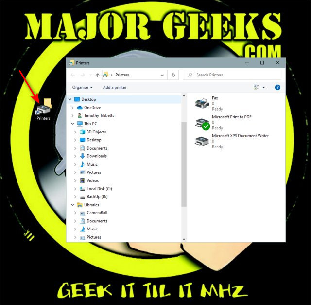 Download Printers Folder Shortcut - MajorGeeks