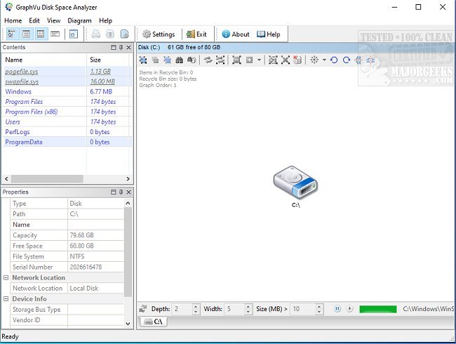 Download GraphVu Disk Space Analyzer 1.7.2 - MajorGeeks