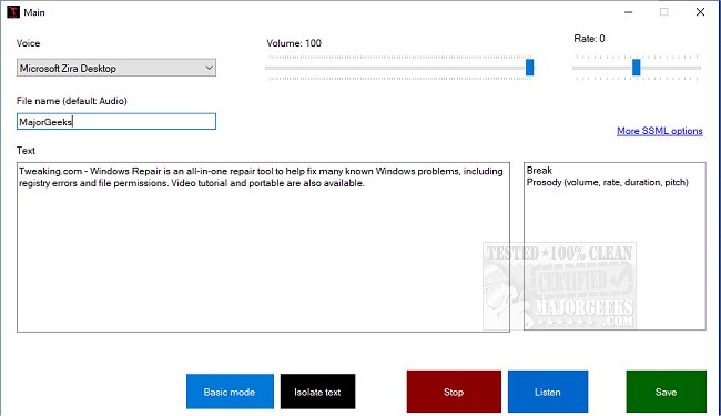 Download Text to Speech - MajorGeeks
