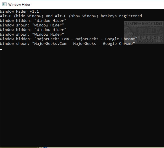 Download Window Hider - MajorGeeks