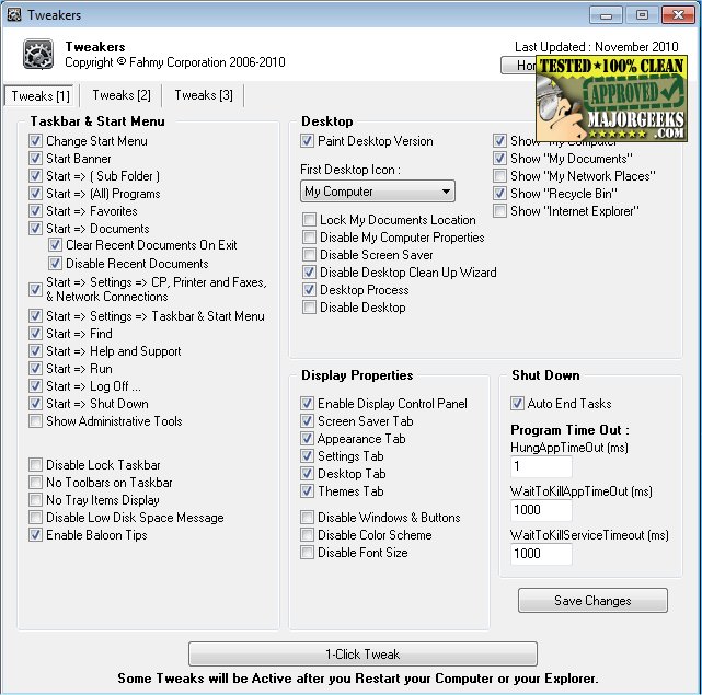 Download Tweakers - MajorGeeks