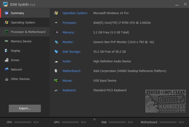 Download IObit SysInfo - MajorGeeks