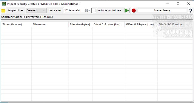 Download Inspect Recently Created Or Modified Files Majorgeeks