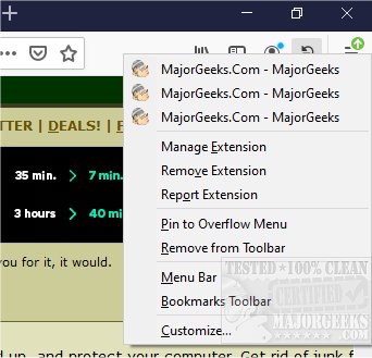 Download Undo Close Tab - MajorGeeks