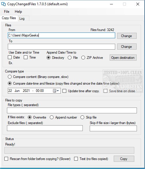 Download TSR Copy Changed Files - MajorGeeks