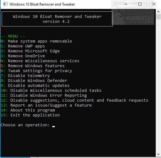 Download Windows 10 Bloat Remover and Tweaker - MajorGeeks
