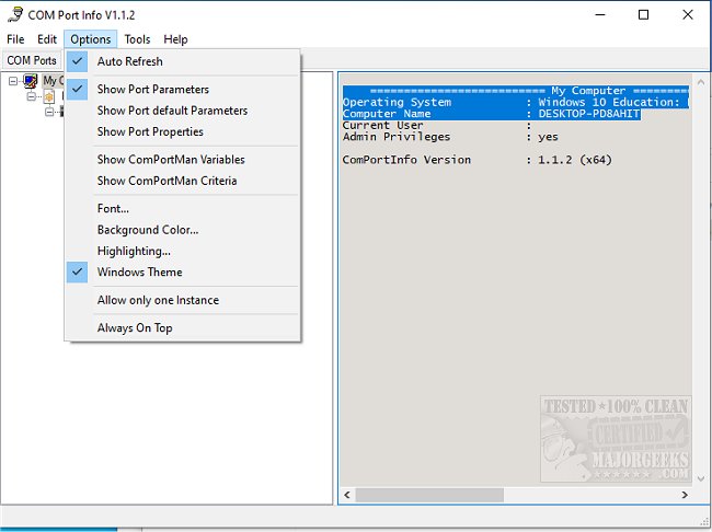 Download COM Port Info - MajorGeeks