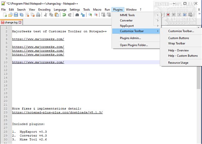 Download Customize Toolbar - MajorGeeks