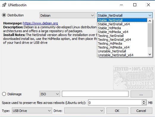 Download UNetbootin Portable - MajorGeeks