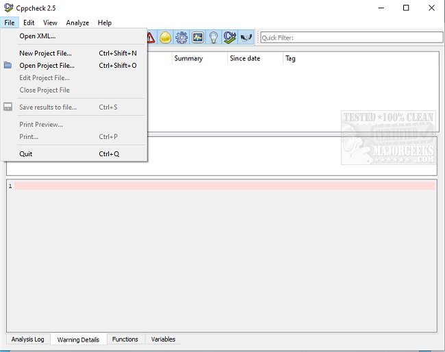Download Cppcheck Portable - MajorGeeks