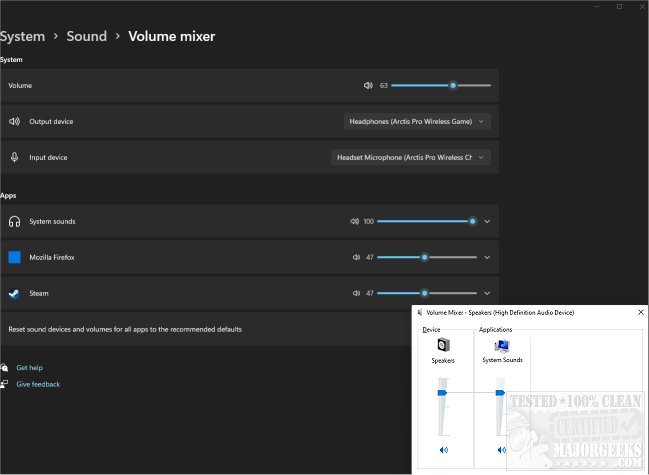 Download Classic Volume Mixer - MajorGeeks