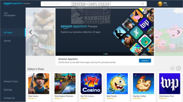 Download Amazon Appstore - MajorGeeks