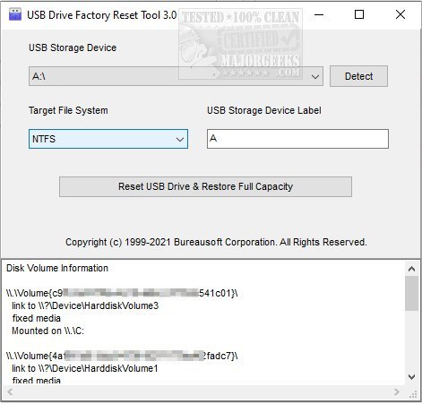 Download USB Drive Factory Reset Tool - MajorGeeks