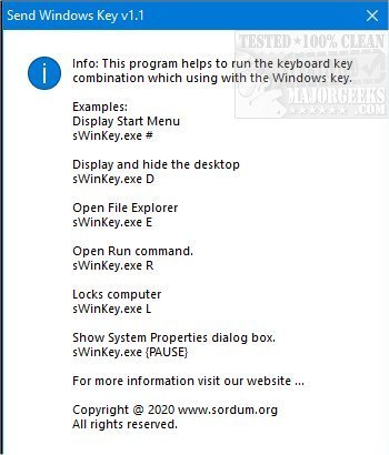 Download Send Windows Key - MajorGeeks