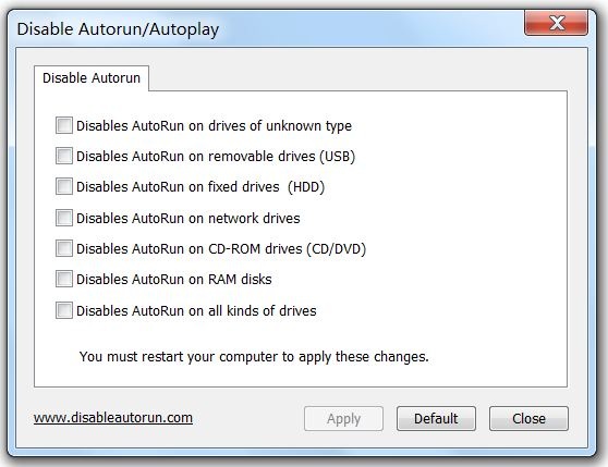Download Disable Autorun/Autoplay - MajorGeeks