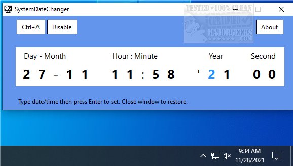 Download SystemDateChanger - MajorGeeks