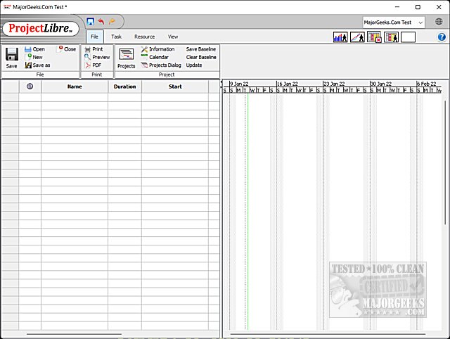 Download ProjectLibre - MajorGeeks