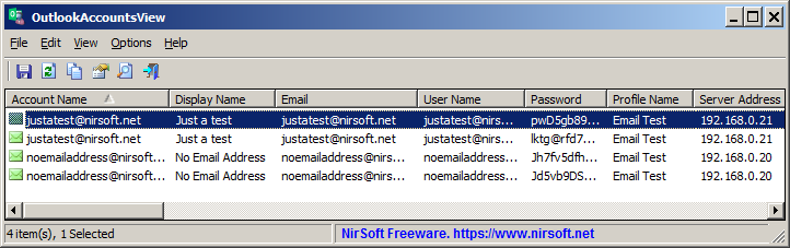 Download OutlookAccountsView 1.02 - MajorGeeks