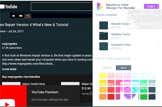 Download Maximum Color Changer for Youtube - MajorGeeks