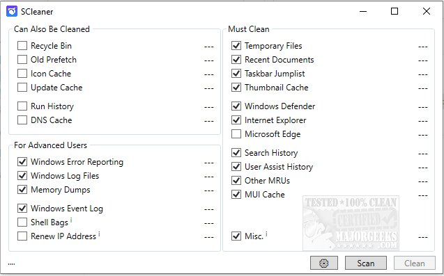 Download SCleaner - MajorGeeks