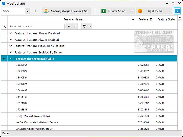Download ViVeTool-GUI - MajorGeeks