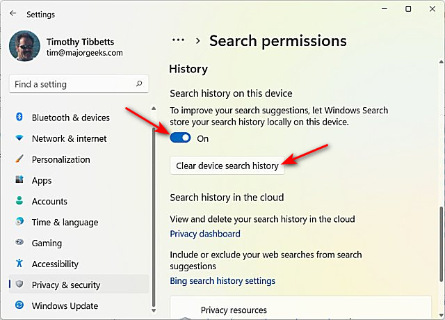 Download Disable or Enable Recent Search History in Windows 10 & 11 ...