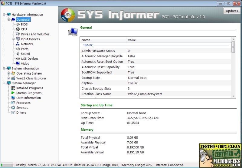 Download SYS Informer Portable - MajorGeeks