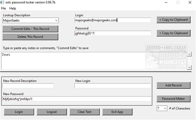 Download OSLC Password Locker - MajorGeeks