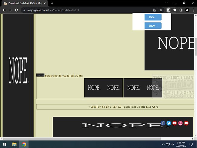 Download NOPE for Chrome - MajorGeeks