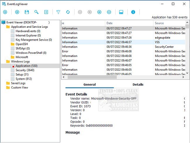 Download EventLogViewer - MajorGeeks