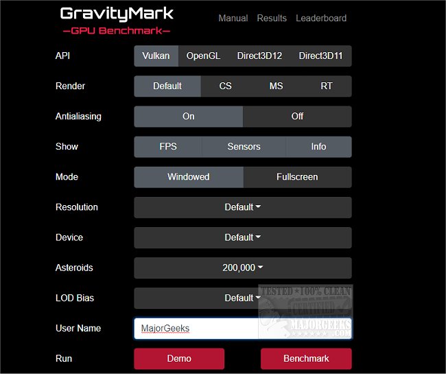 Download GravityMark GPU Benchmark - MajorGeeks