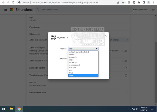Download Ugly HTTP for Chrome - MajorGeeks